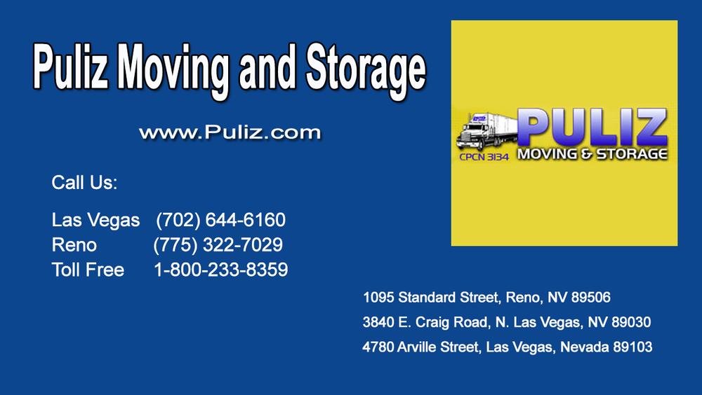 PULIZ MOVING AND STORAGE - Updated September 2025 - 4780 Arville St ...