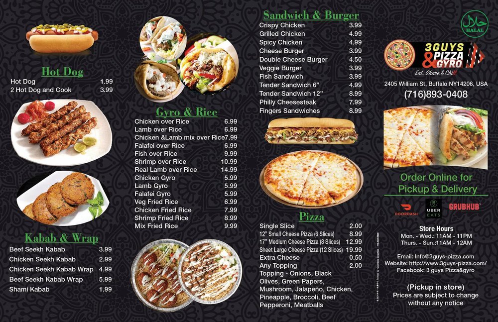3 GUYS PIZZA & GYRO - Updated January 2026 - 2405 William St ...