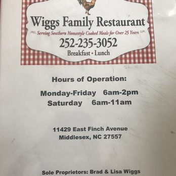 WIGGS FAMILY RESTAURANT - Updated October 2025 - 19 Photos & 17 Reviews ...