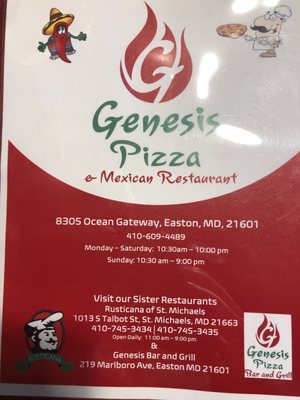 GENESIS PIZZA AND MEXICAN RESTAURANT - Updated November 2024 - 10 ...