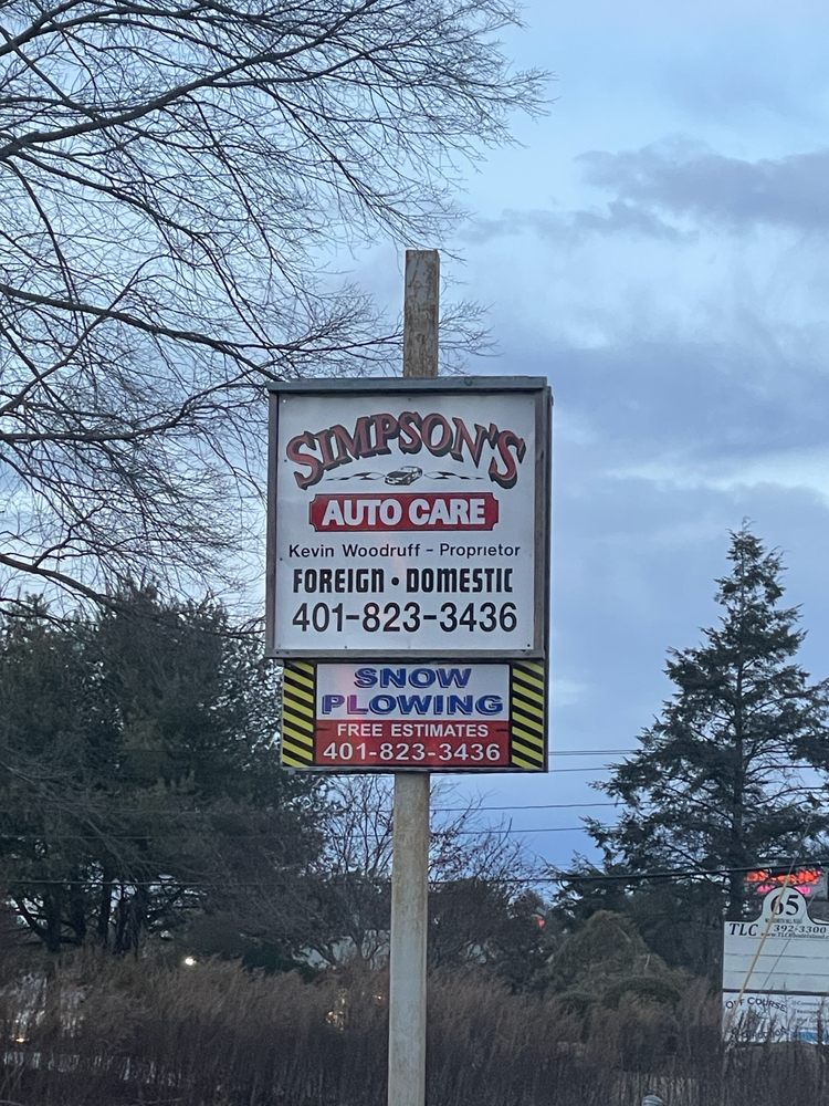 SIMPSON’S AUTO CARE - Updated December 2025 - 1010 Tiogue Ave, Coventry ...