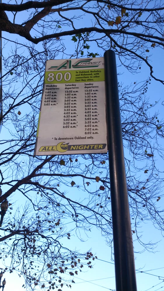 AC TRANSIT - 800 LINE TRANSBAY BUS - Updated August 2025 - 1ST St And ...