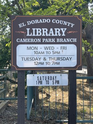 EL DORADO COUNTY LIBRARY-CAMERON PARK BRANCH - Updated September 2025 ...