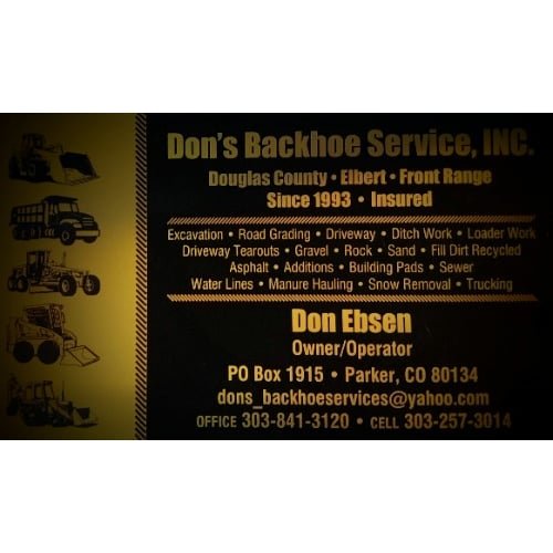 DON’S BACKHOE SERVICES - Updated December 2025 - Request a Quote ...