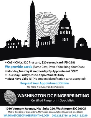 WASHINGTON DC FINGERPRINTING - Updated October 2025 - 31 Reviews - 1150 Connecticut Ave NW ...