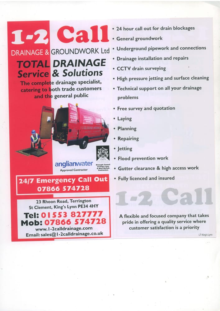 1-2 CALL DRAINAGE & GROUNDWORK - 23 Rhoon Road, King's Lynn, Norfolk ...