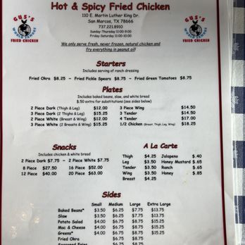 GUS’S WORLD FAMOUS FRIED CHICKEN - SAN MARCOS - Updated March 2025 - 69 ...