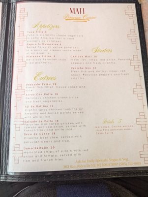 MATI PERUVIAN CUISINE - Updated February 2025 - 35 Photos & 20 Reviews ...