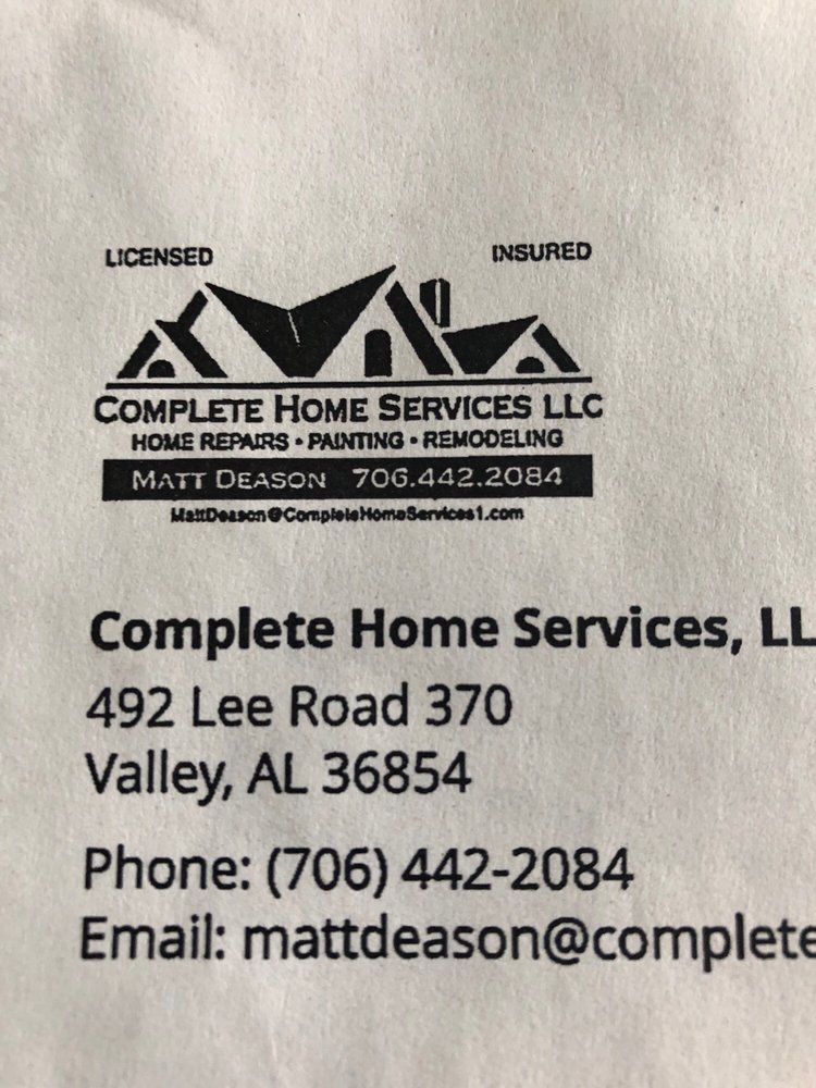 COMPLETE HOME SERVICES - 492 Lee Rd 370, Valley, Alabama - Painters ...