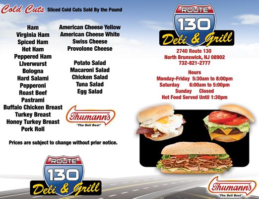 ROUTE 130 DELI & GRILL - Updated December 2025 - 2740 US Highway 130 ...