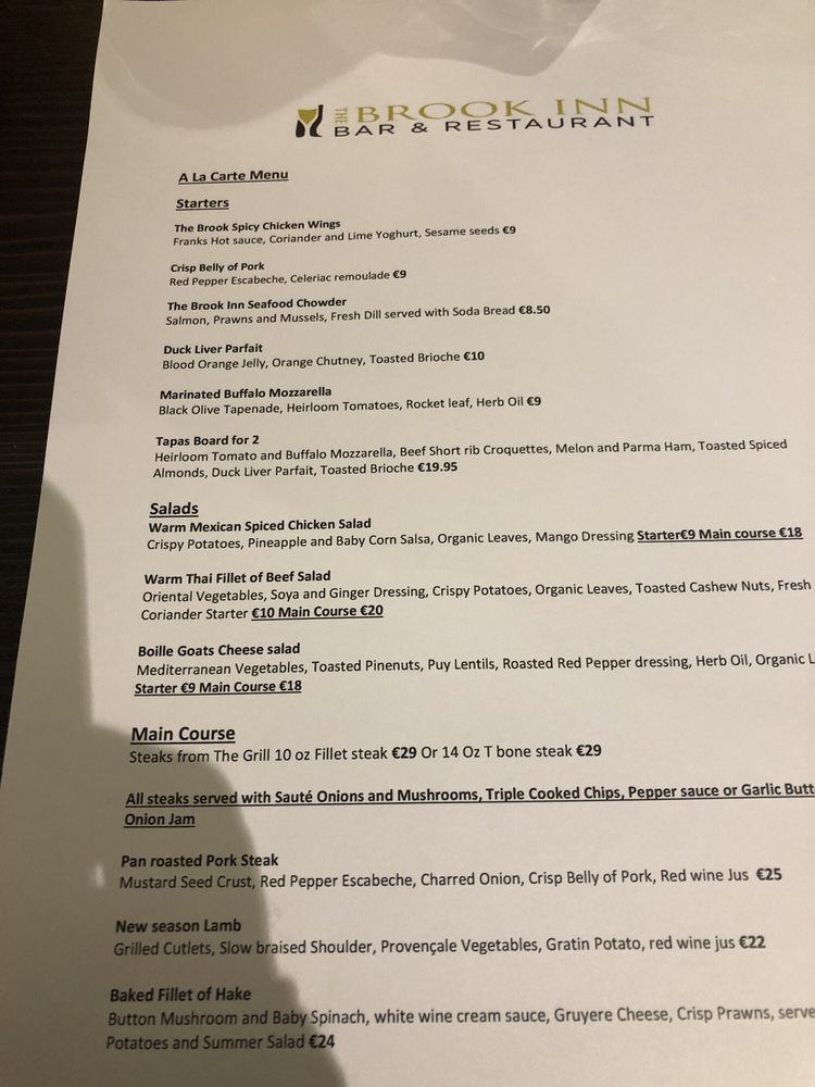 THE BROOK INN - Sallybrook, Glanmire, Co. Cork, Republic of Ireland ...