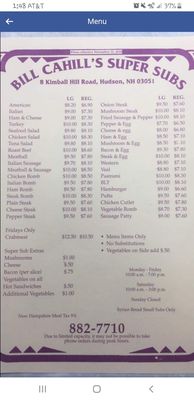 BILL CAHILL’S SUPER SUBS - 24 Photos & 112 Reviews - 8 Kimball Hill Rd ...