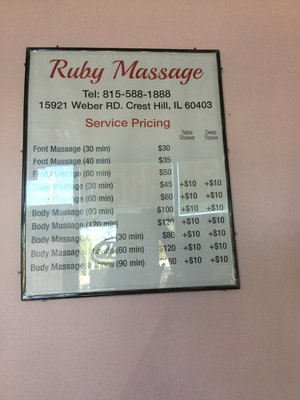 RUBY MASSAGE - Updated October 2025 - 23 Photos - 15921 S Weber Rd, Crest Hill, Illinois ...