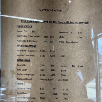 NUMBER NINE HAIR - Updated December 2025 - Request an Appointment - 31 ...