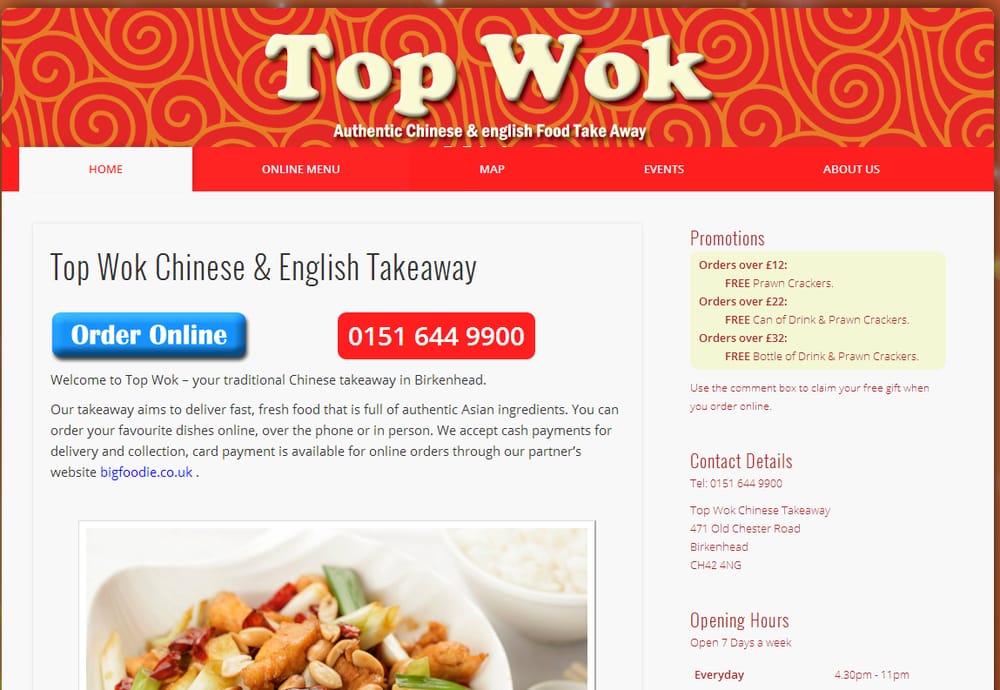 TOP WOK CHINESE & ENGLISH TAKEAWAY - Fast Food - 471 Old Chester Road ...