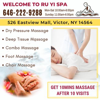 RU YI SPA - Updated September 2024 - 33 Photos - 526 Eastview Mall, Victor, New York - Massage ...