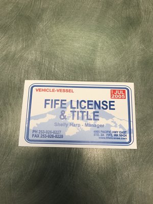Fife License Title