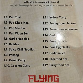 FLYING TIGER THAI RESTAURANT - Updated July 2024 - 145 Photos & 105 ...