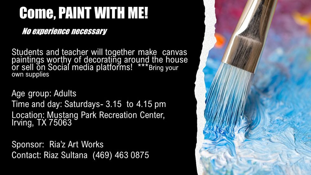 RIA’Z ART STUDIO - Updated April 2025 - Irving, Texas - Paint & Sip ...