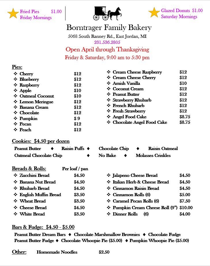 BORNTRAGER FAMILY BAKERY - Updated December 2025 - 5068 S Ranney Rd ...
