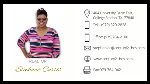 STEPHANIE CURTIS - CENTURY 21 - Updated August 2024 - College Station ...