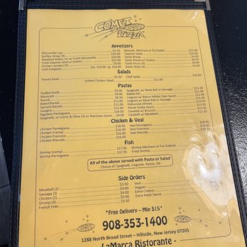 COMET PIZZERIA - Updated October 2025 - 45 Photos & 40 Reviews - 1288 N Broad St, Hillside, New ...