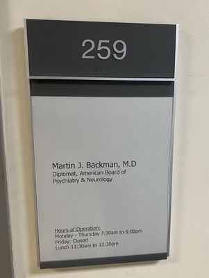 MARTIN J BACKMAN, MD - Updated December 2025 - 15 Photos & 78 Reviews ...