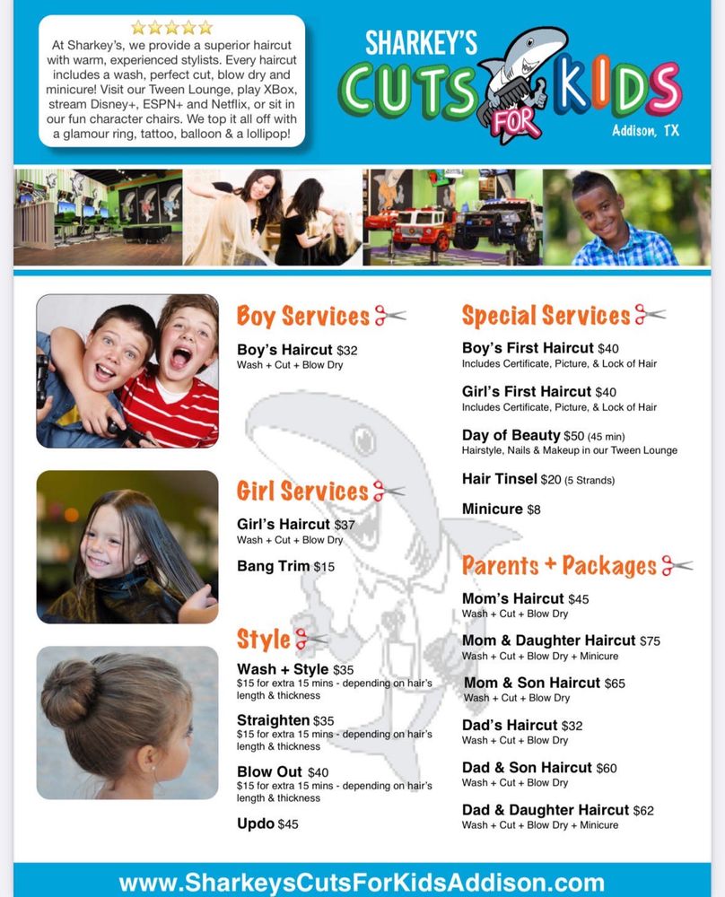 SHARKEY’S CUTS FOR KIDS- ADDISON - Updated October 2025 - 88 Photos ...
