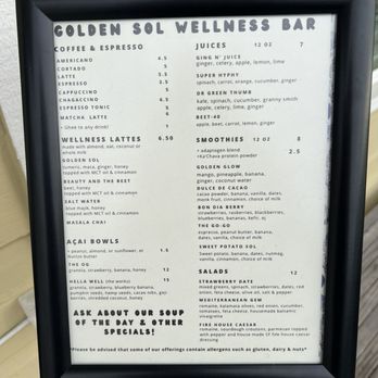 GOLDEN SOL WELLNESS BAR - Updated December 2024 - 36 Photos & 33 ...