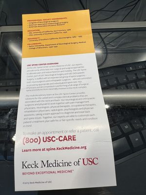 KECK MEDICINE OF USC - SPINE CENTER - Updated December 2025 - 1450 San ...