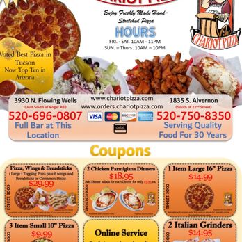 CHARIOT PIZZA - Updated January 2026 - 92 Photos & 196 Reviews - 1835 S ...