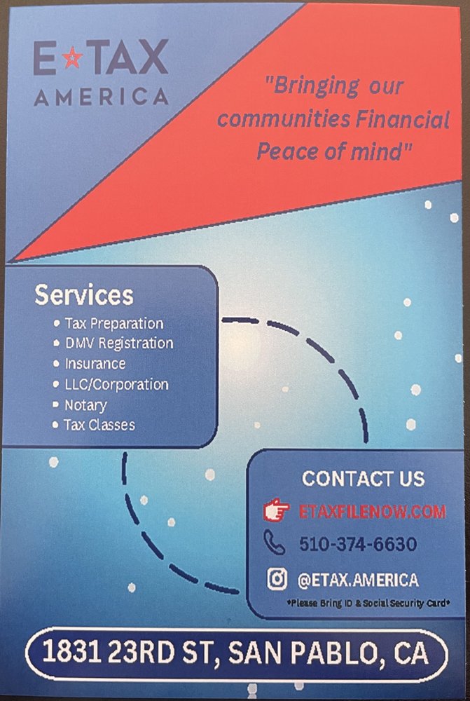ETAX AMERICA - Request Information - 1831 23rd St, San Pablo ...