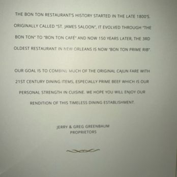 BON TON PRIME RIB - Updated April 2025 - 65 Photos & 34 Reviews - 401 ...