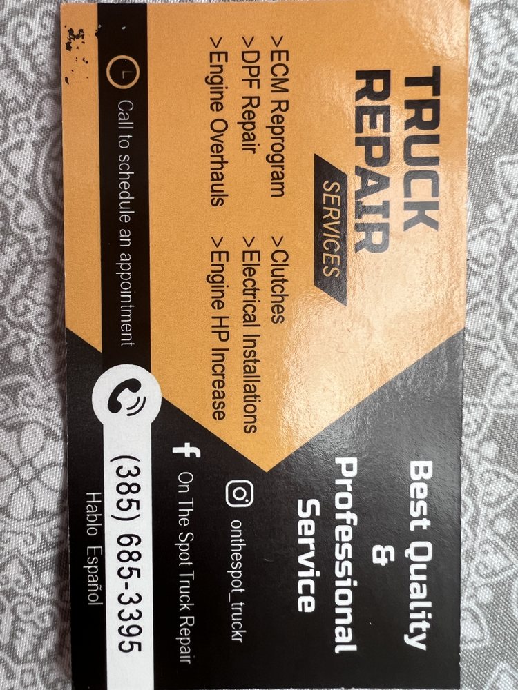 ON THE SPOT TRUCK REPAIR - Updated January 2025 - 23 Photos ...