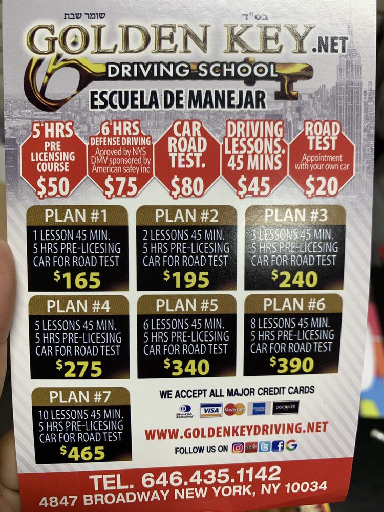 GOLDEN KEY DRIVING SCHOOL | 95 Reviews | 4845 Broadway, New York, New ...