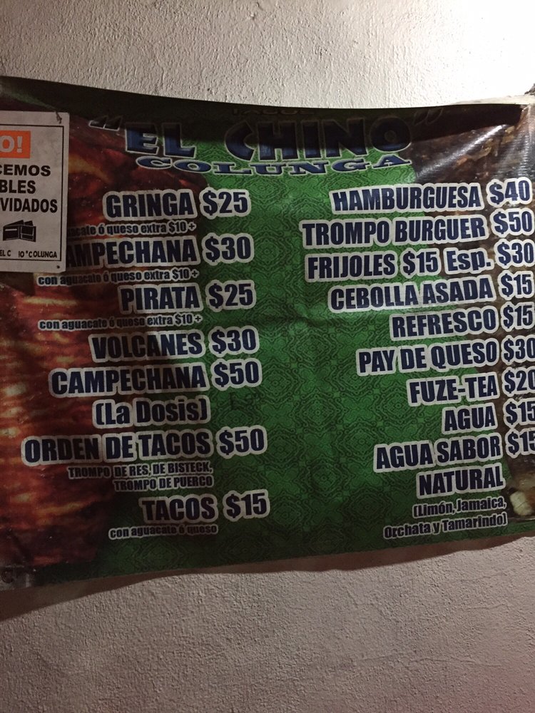 CHINO COLUNGA - Moisés Sáenz, Mitras Centro, Nuevo León, Mexico - Tacos ...