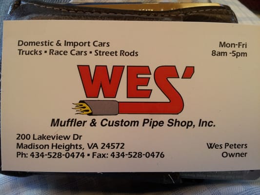 WES’ MUFFLER & CUSTOM PIPE SHOP - Updated December 2025 - 12 Reviews ...