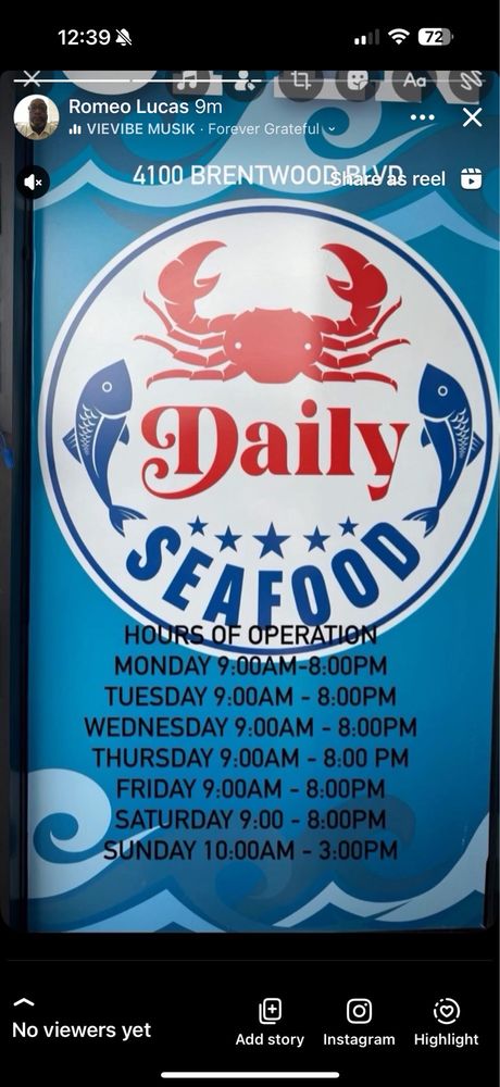 DAILY SEAFOOD MARKET - Updated December 2025 - 4100 Brentwood Ave ...