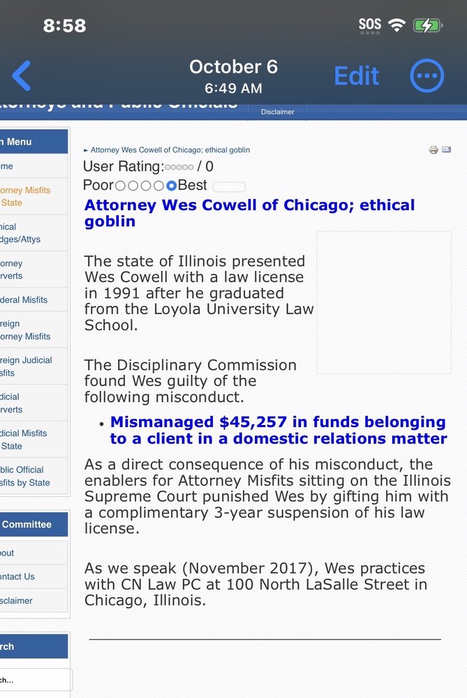 THE LAW OFFICES OF WES COWELL P C - Updated August 2025 - 33 N Dearborn ...