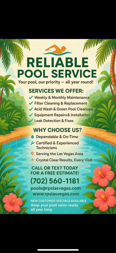 RELIABLE POOL SERVICE - Updated January 2026 - Request a Quote - 4350 S Haulapai Way, Las Vegas ...