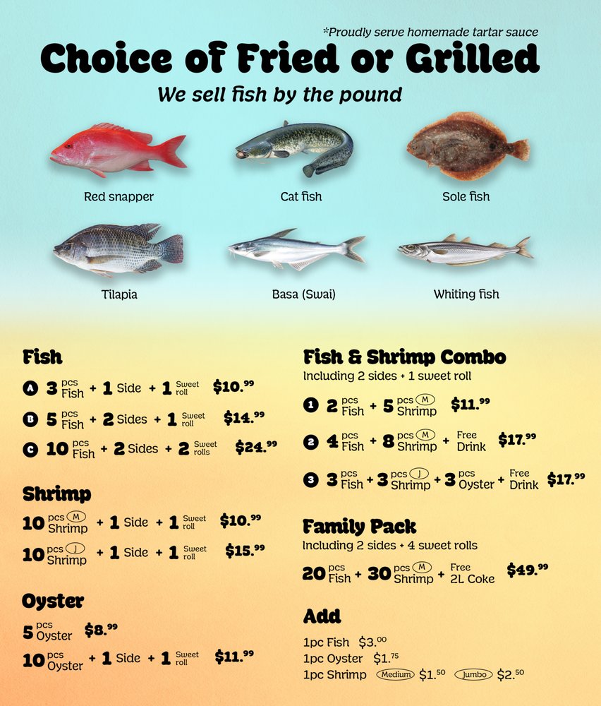 FISH N CHIC - 11816 Wilmington Ave, Los Angeles, CA - Menu - Yelp