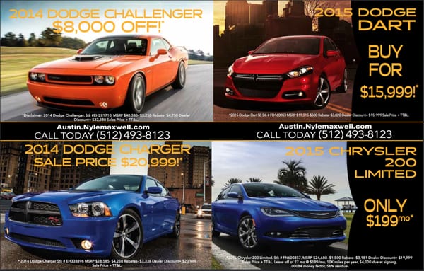 NYLE MAXWELL CHRYSLER DODGE JEEP RAM OF AUSTIN - Updated September 2025 ...