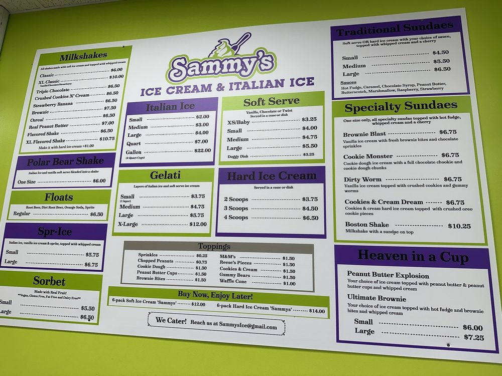SAMMY’S ICE CREAM AND ITALIAN ICE - Updated May 2026 - 3208 E Main St ...