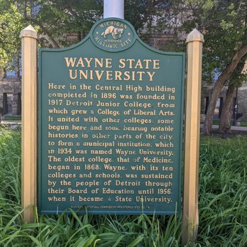 WAYNE STATE UNIVERSITY HISTORICAL MARKER - Updated December 2024 - 4841 ...