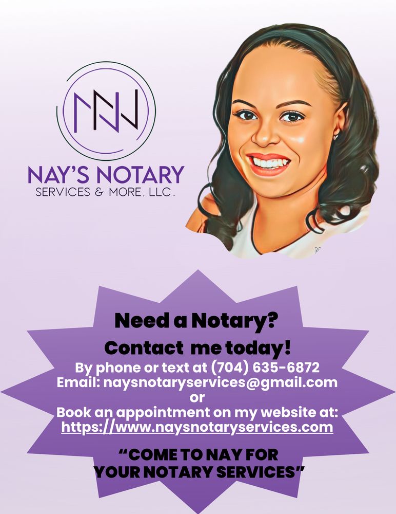 NAY’S NOTARY SERVICES & MORE - 54 Photos - Charlotte, North Carolina ...