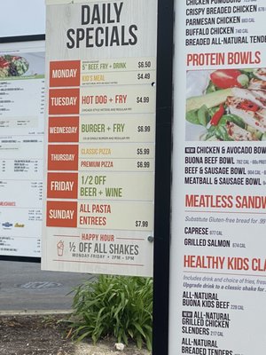 Buona beef menu store