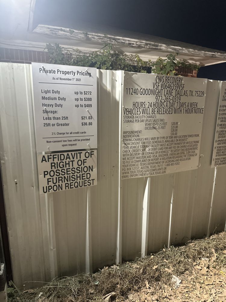 CWS RECOVERY - Updated October 2025 - 11240 Goodnight Ln, Dallas, Texas ...