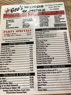 GEO’S WINGS & MORE - Updated August 2024 - 20 Photos & 37 Reviews ...