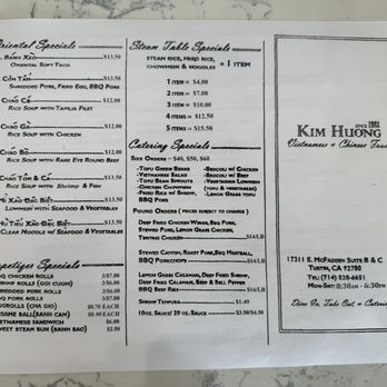 KIM HUONG VIETNAMESE AND CHINESE RESTAURANT - Updated June 2025 - 358 ...
