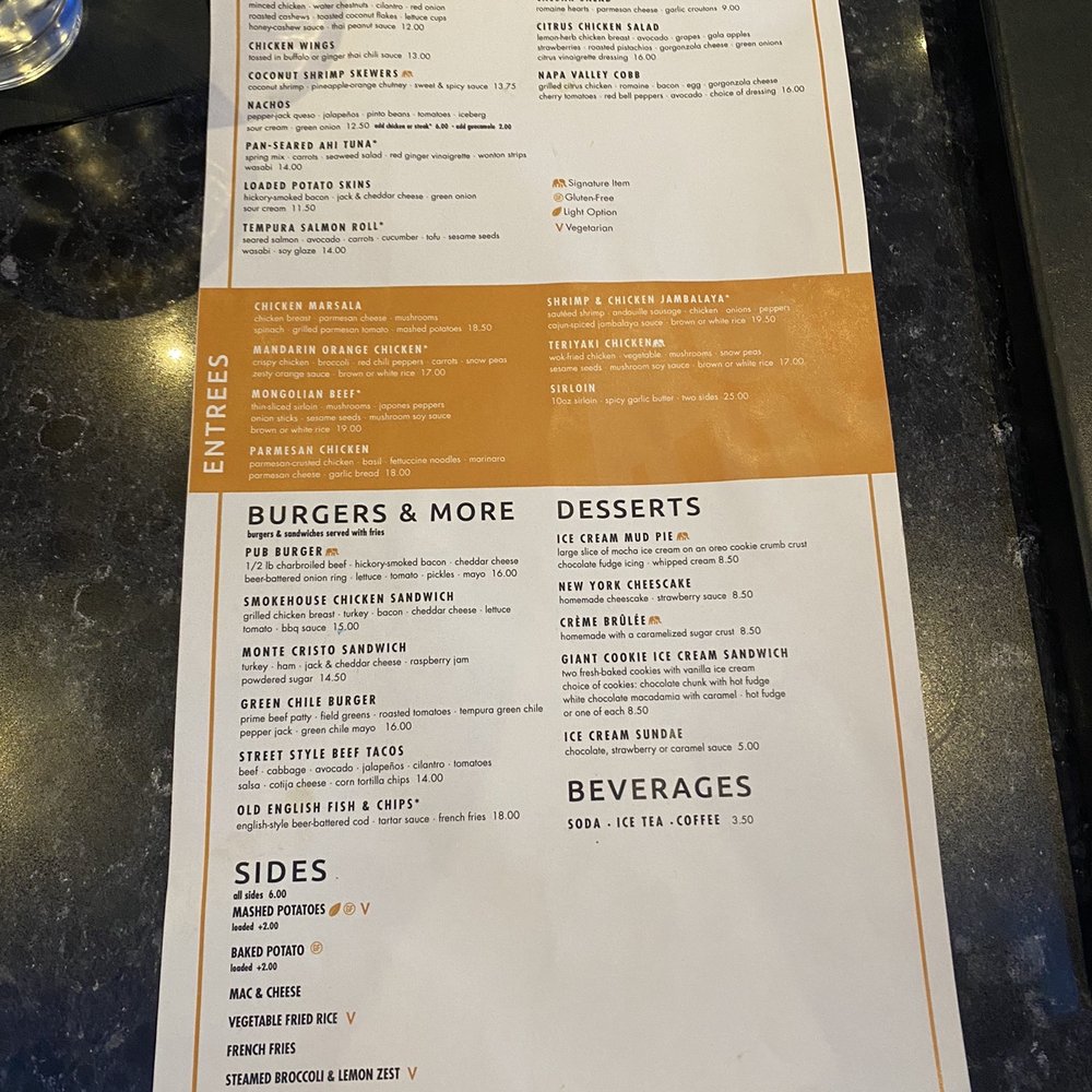 Elephant Bar Menu